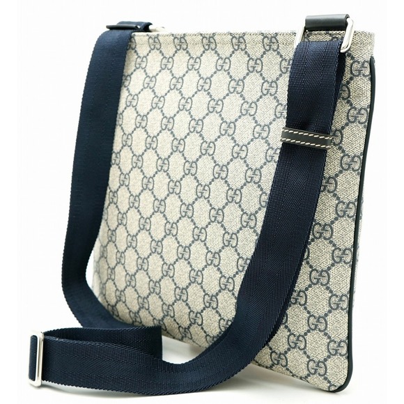 Gucci | Bags | Gucci Gg Crossbody Shoulder Blue Navy Supreme Gg Plus ...